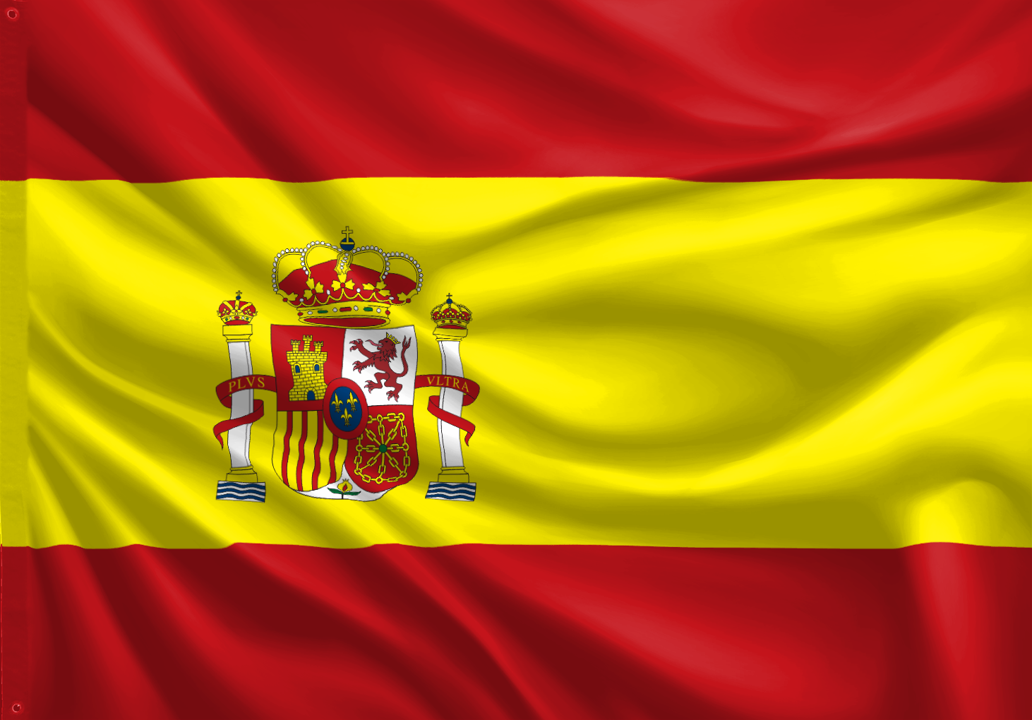 Bandeira Oficial da Espanha em 100% Poliéster Bordada